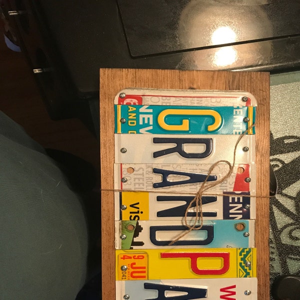 License Plate Sign, Grandpa Gift, Grandpa Sign, Grandpa's Birthday Gift ...