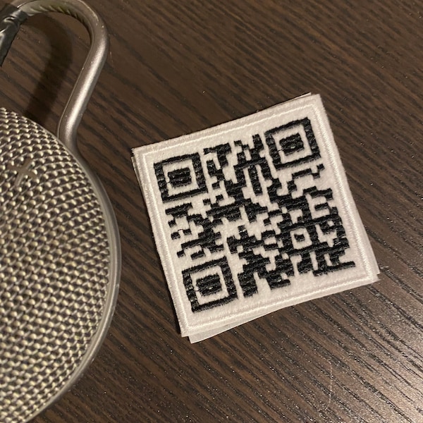 QR Code Patch, Custom Embroidered QR Code Patch, Iron on Patches, Songs ...