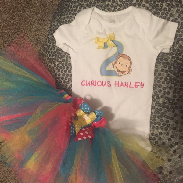 Curious George Birthday Outfit; Curious George Tutu Set; Curious George ...