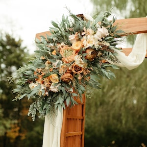 Rust Boho Wedding Flower Arch Arrangement Wedding Flowers Wedding ...