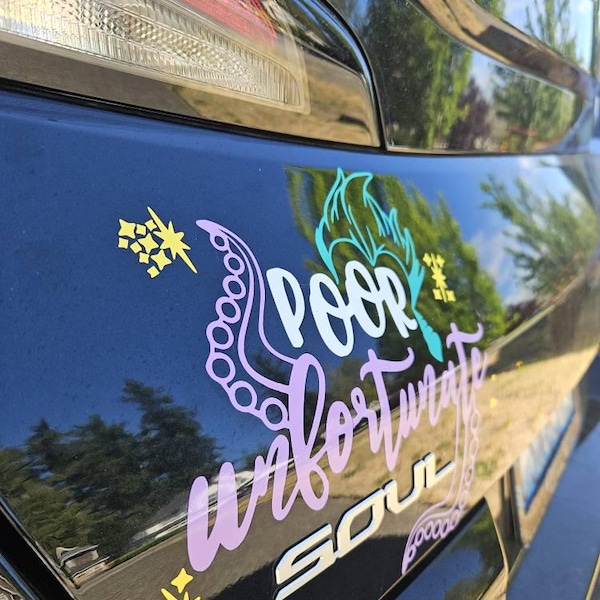 Soul Car Decal, Ursula, Vinyl Decal, Kia Soul, Unfortunate Souls, Poor ...