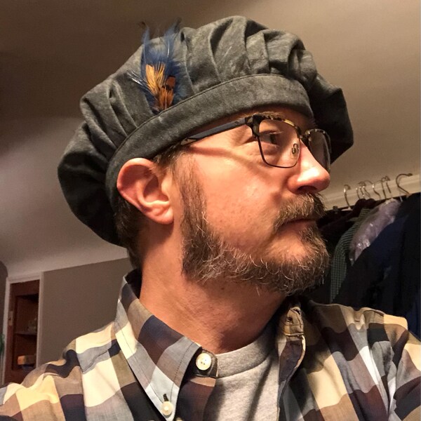 Renaissance-style Toque (muffin Hat), Alova Suede With/out Feather ...