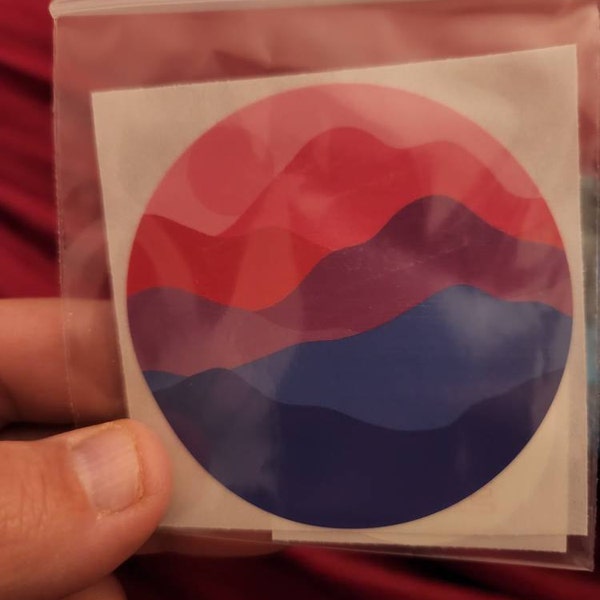 Subtle Bi Flag Sticker - Pride Sticker - Mountain Sticker - Laptop ...