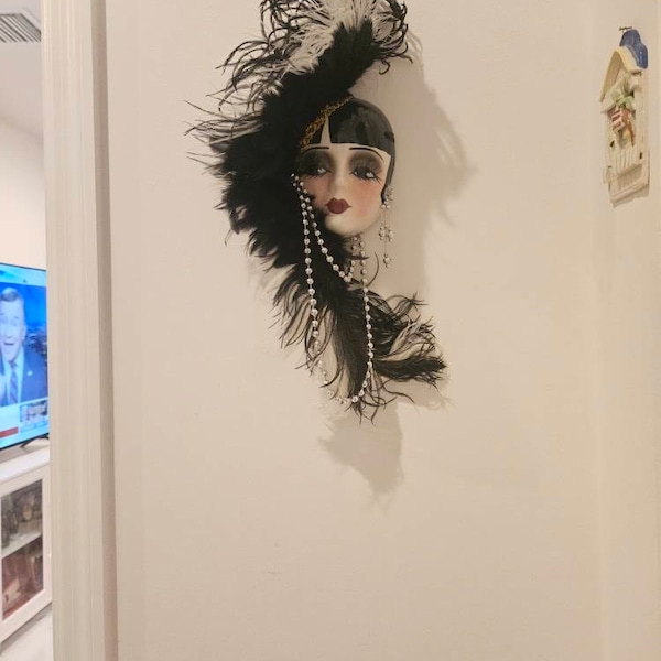 Unique Creations Lady Face Mask Wall Art, Wall Hanging Decor - Etsy