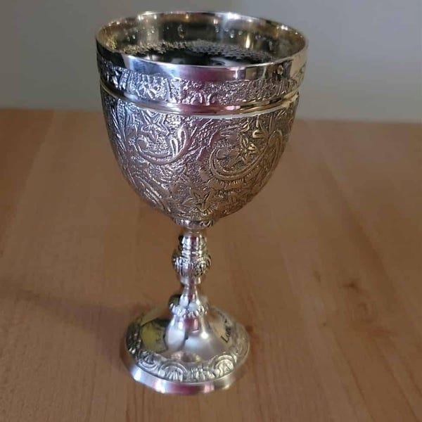 Handmade Brass Goblet for Communion Gold Chalice Cup Arthur King ...