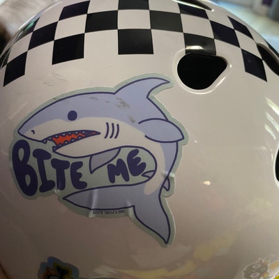 Bite Me, Shark Sticker, Funny Decals, Vinyl Stickers, Cute Stickers ...