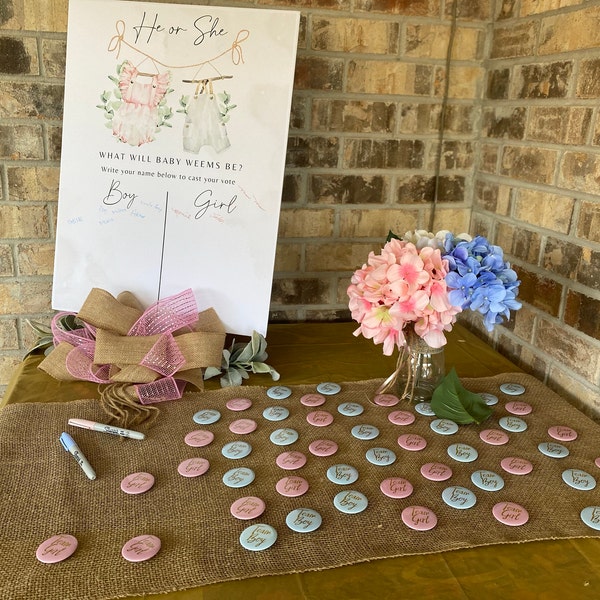 Boho Gender Reveal Invitation, Editable Gender Reveal Invite Template ...