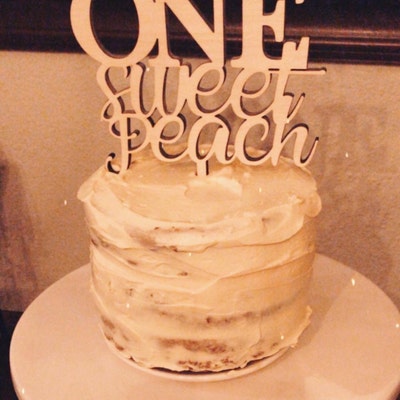 One Sweet Peach Cake Topper Peach Cake Topper First Birthday Cake ...