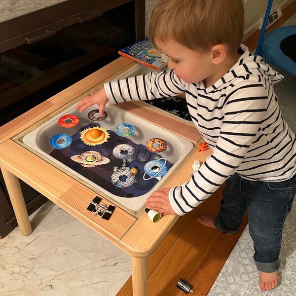 Acrylic Ball Pit Sort Large Trofast Bin of Flisat Table for Montessori ...