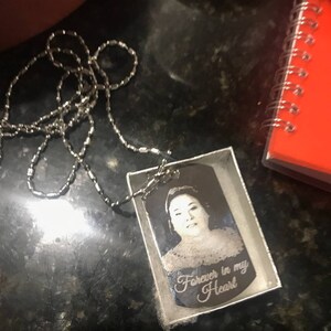 Forever in My Heart in Loving Memory Necklace or Key Chain Remembrance ...