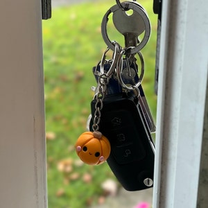 Little Pumpkin Keyring, Handmade Keychain, Novelty, Charm, Cute, Kawaii ...