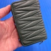 AG Wallets Quilted Genuine Leather RFID Credit Card Holder, Zip Around ...