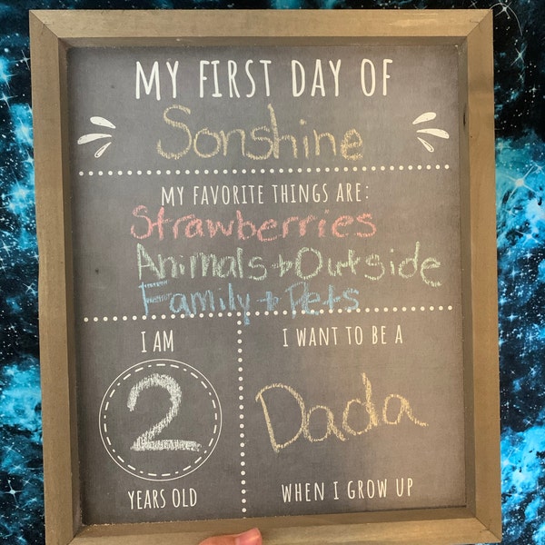 First Day of School Rustic Sign 10x12 - Etsy