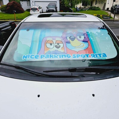 Bluey Auto Sunshade Car, Cartoon Car Sunshade, Bluey Car Sunshade ...