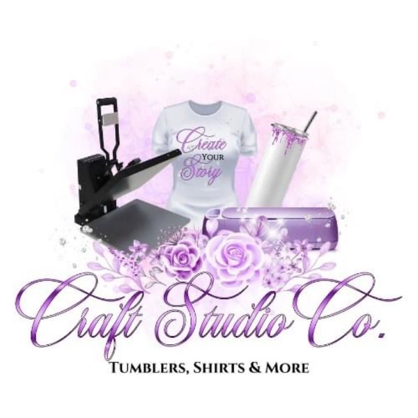 Heat Press Logo Design, Cricut Logo, Small Craft Business Branding, PNG ...