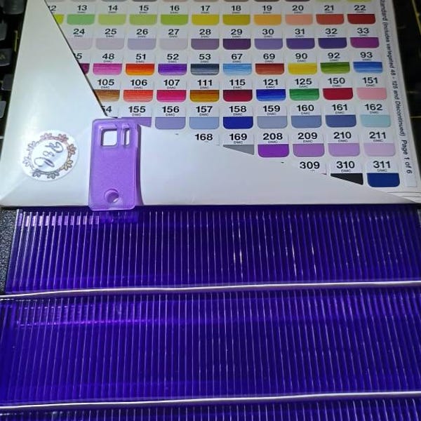 SAMPLE DMC 3mm Acrylic Bobbin With Printed Number and Colours - 1 ...