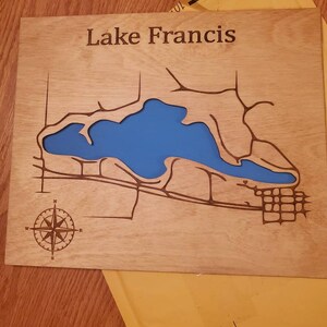 Custom Lake Map Personalized Lake House Decor - Etsy