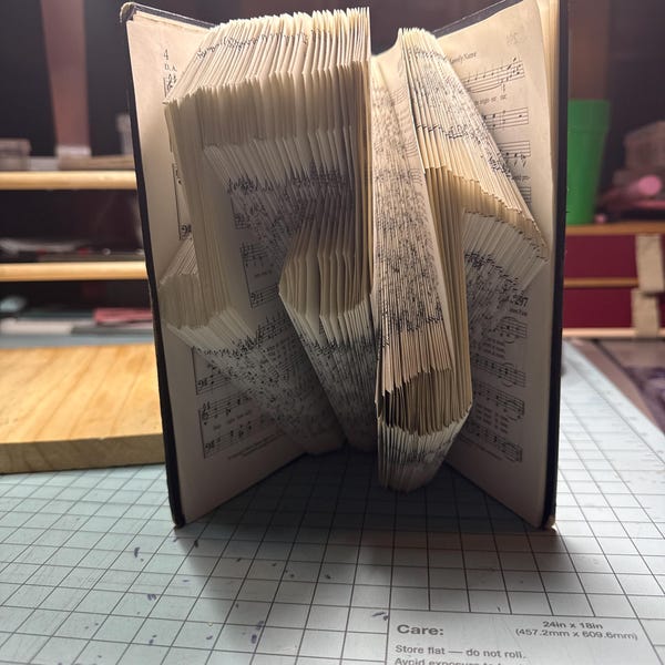 Spitfire Book Folding Pattern - Spitfire Folded Book Art - Father’s Day ...