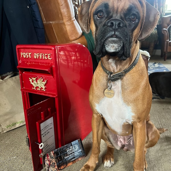 Cast Iron White ER Post Box Mailbox Letterbox - Etsy