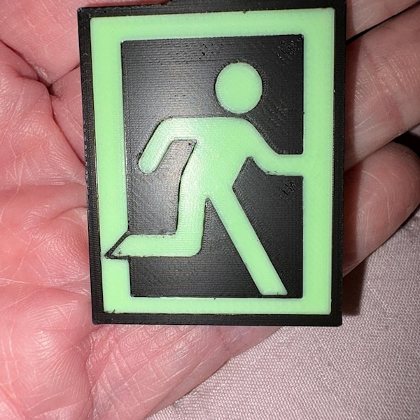 Escape From Tarkov Glow in the Dark Keychain | Escape Sign - Etsy
