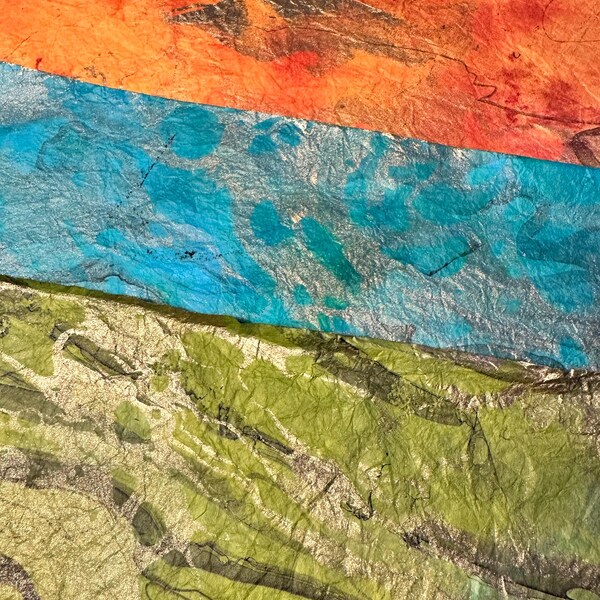 Mulberry Paper Fishnet Pattern Handmade With White Cotton Thread ...