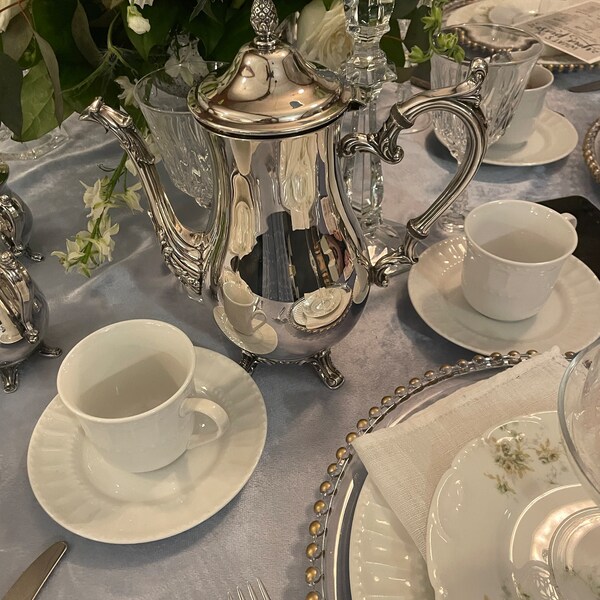 Stunning 5 Piece Heavy Tea Set by Wallace, 1200 Series Baroque Style - Etsy