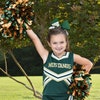Green & Gold Cheer Uniform, Customized Cheerleading Uniform, Girls ...