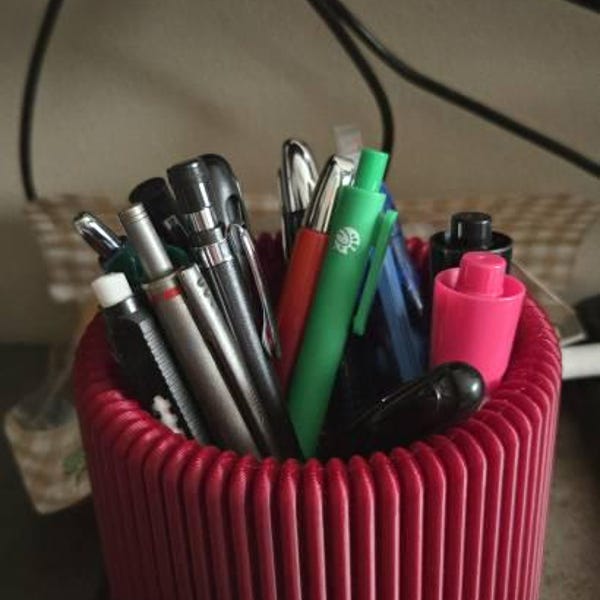 Modern Designed Ribbed Pencil Holder, Office Organizer, - Etsy