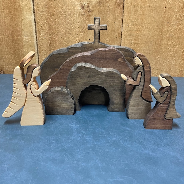 Resurrection Scene Scroll Saw Template-easter Template - Etsy