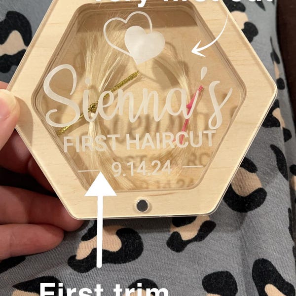 Babies First Haircut Box, Haircut Keepsake Box, Child Cutting off ...
