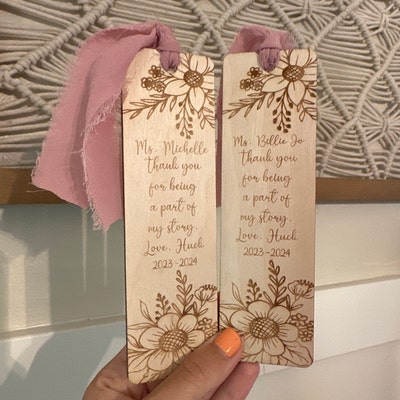 Personalized Teacher Bookmarks Personalized Gift for Teacher Teacher ...