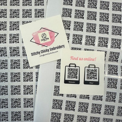 Custom QR Code Sticker Labels, Kiss Cut Stickers, Different Sizes ...