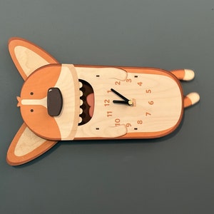 Fox Pendulum Clock Woodland Nursery Decor Kids Clock Woodland Animals ...
