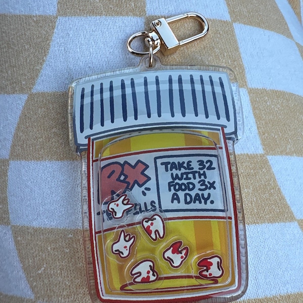 TV Head Cute Acrylic Keychains - Etsy