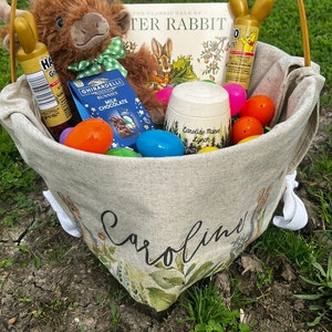 Peter Rabbit Personalized Easter Basket Liner Custom Easter Basket ...