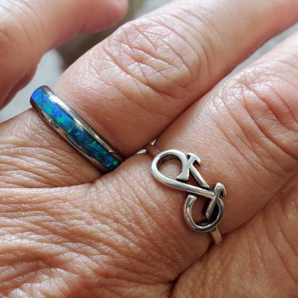 Bicycle Ring, Casual Ladies Ring, Solid 925 Sterling Silver Bicycle ...