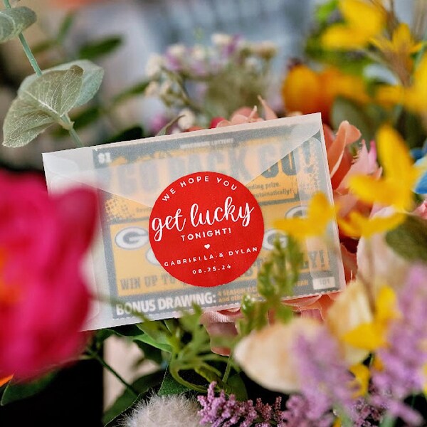 20 Get Lucky Tonight Lottery Ticket Favor Bag || Personalized Wedding ...