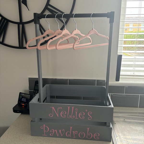 Pink Dog Wardrobe, Dog Harness Storage, Dog Closet, Dog Clothing ...