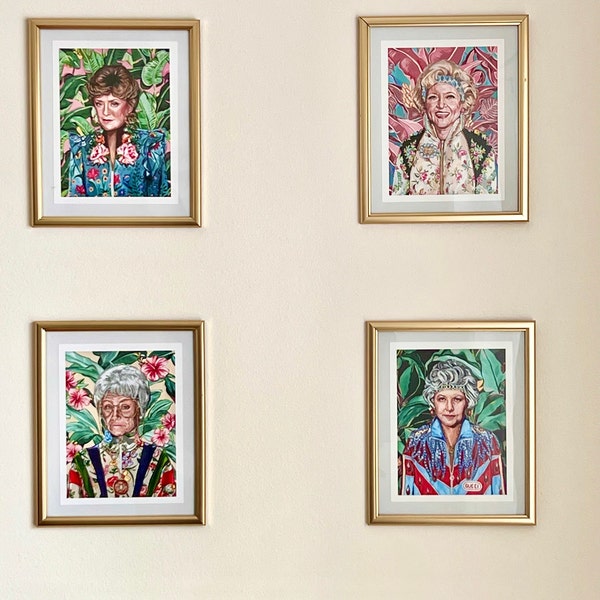 Rose - Rose Nylund - Acrylic Painting - Betty White - Art Print ...