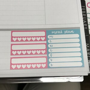 HEART HABIT TRACKER Pastels. Planner Stickers. - Etsy
