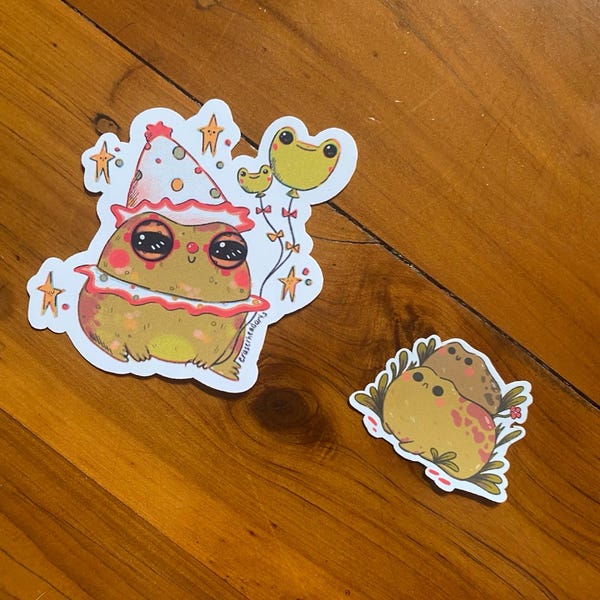 Cool Frog Vinyl Sticker, Waterproof Sticker, Realistic Frog Sticker ...