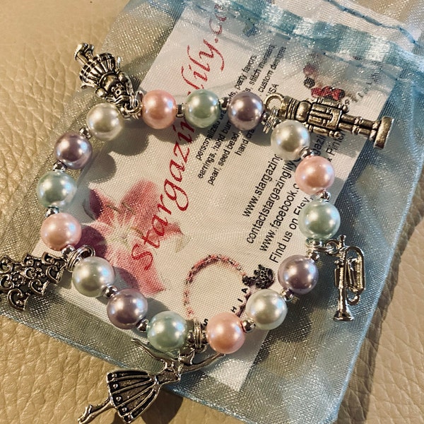 Nutcracker Ballet Charm Bracelet. Dance Themed Bracelet. Personalized ...
