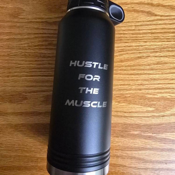 Personalized Laser Engraved Water Bottle With Custom Logo Name Text ...