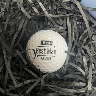 Personalised Best Man Golf Ball Groomsman Wedding Party - Etsy UK