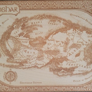 Wheel of Time Map of Tar Valon Laser Engraved Wood - Etsy