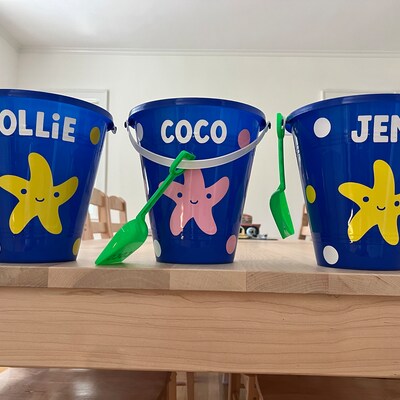 Bucket Pail and Shovel Personalized Summer Beach Kids Toy, Summer Beach ...