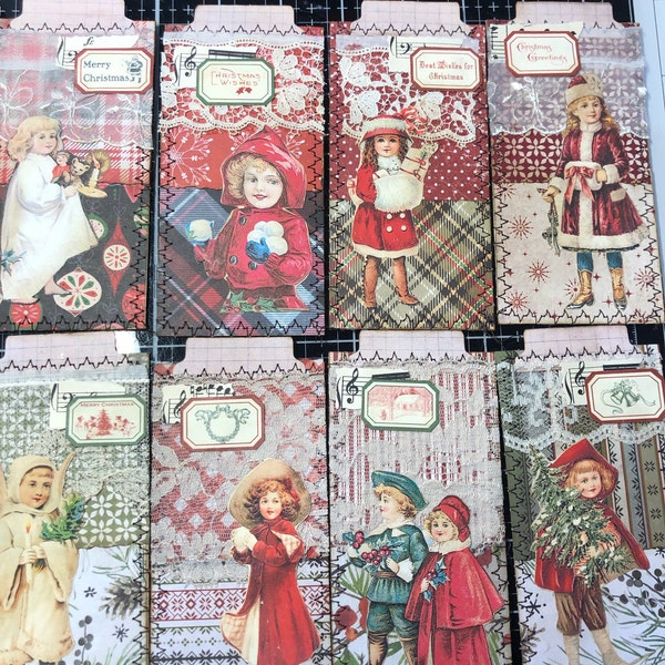 Festive Felicitations Christmas Collage Papers - DIGITAL - Etsy