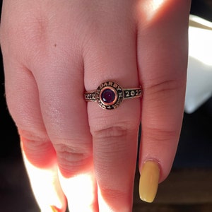 Customizable Class Ring for Women College and High School - Etsy