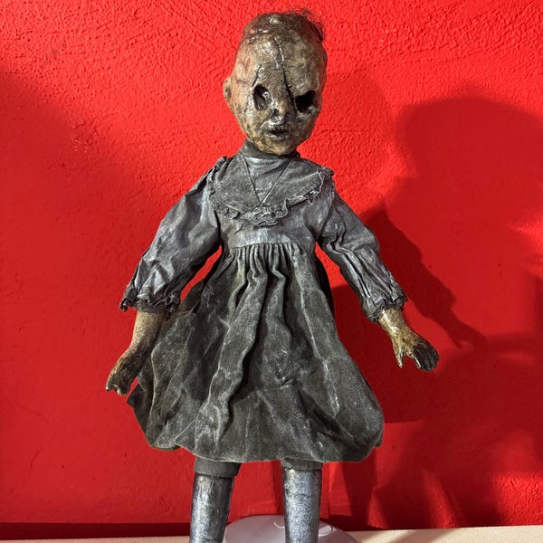 Stunning Christmas Goth Ghost Doll,handpainted Ooak Antique, Unique ...