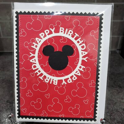Mickey Mouse Card-handmade Mickey Mouse Card-mousekeeping Card-disney ...